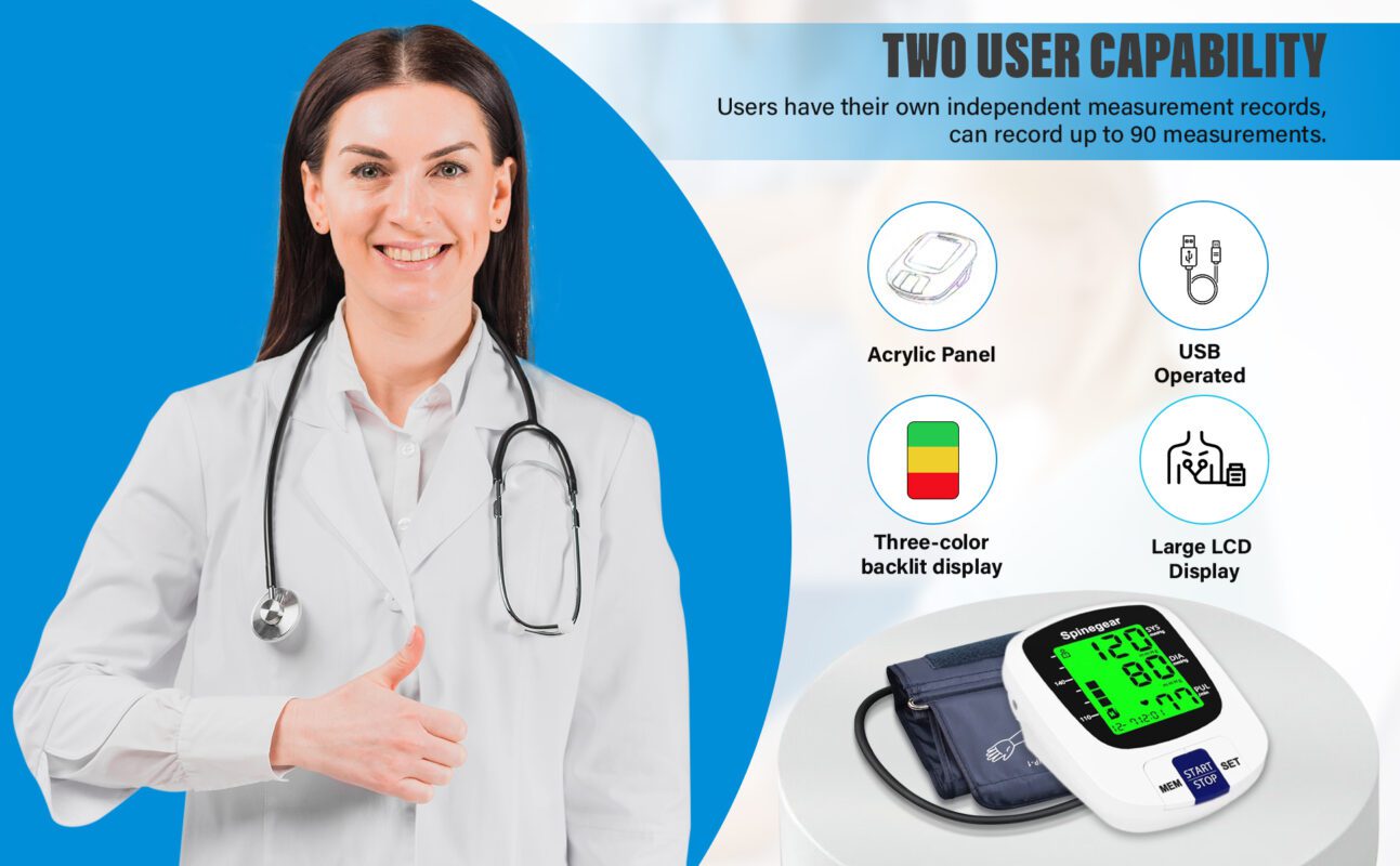 Rechargeable Digital Blood Pressure Monitor - Fast Charging NHS USE AXD-808